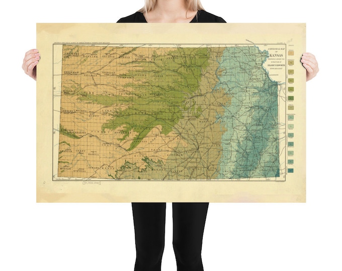 Vintage Michigan Geology Map 1873 Old MI Geological Atlas - Etsy