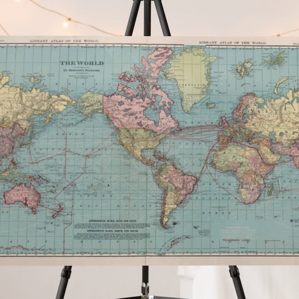 World Map With Foam Board - Etsy