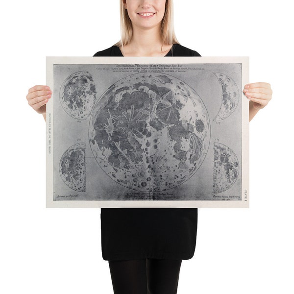 Atlas Moon Print - Etsy