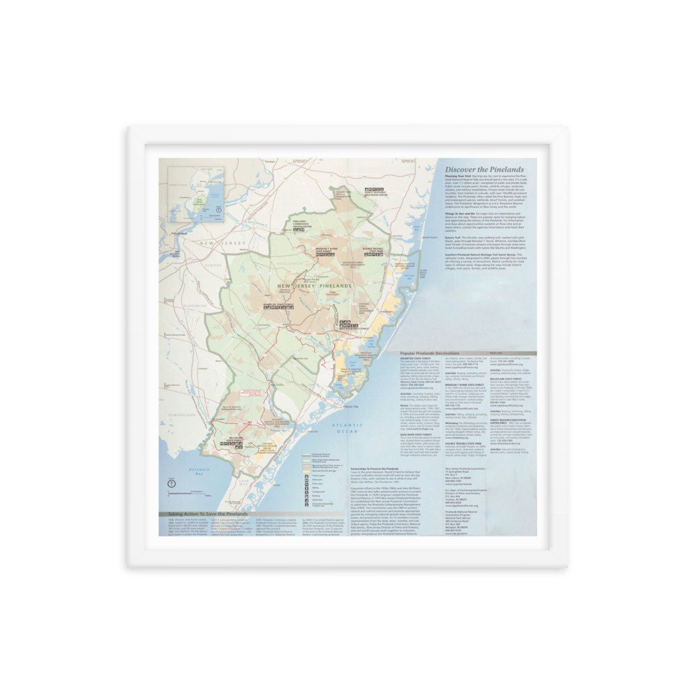 Pineland National Reserve Map 2008 New Jersey Pine Barrens - Etsy