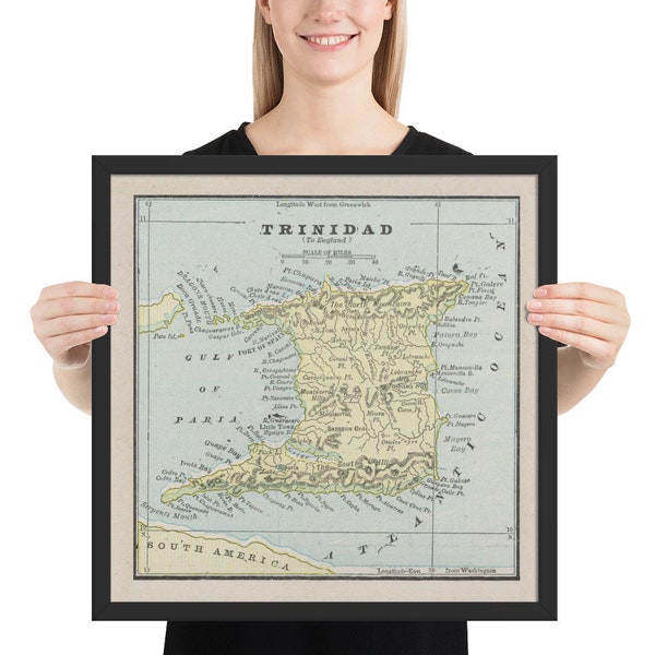 Trinidad Map Poster - Etsy