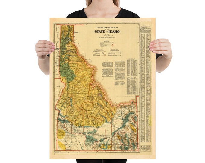 1908 Snake River and Basalt Butte Map Near Bisuka,idaho, ID. Original ...