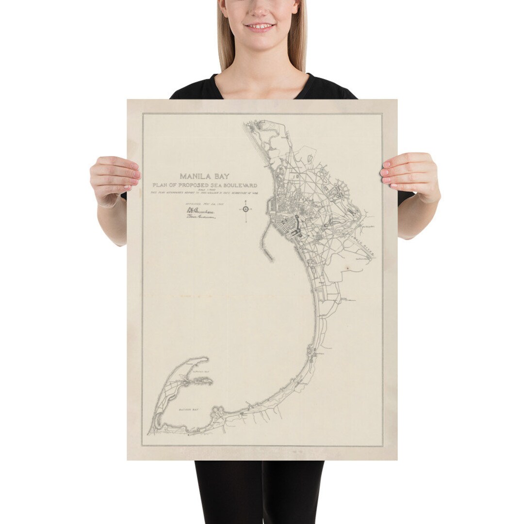 Old Manila Philippines Map 1907 Vintage Manilense Capital - Etsy