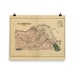 Old Alexandria County VA Map (1878) Vintage Alexandria & Arlington ...