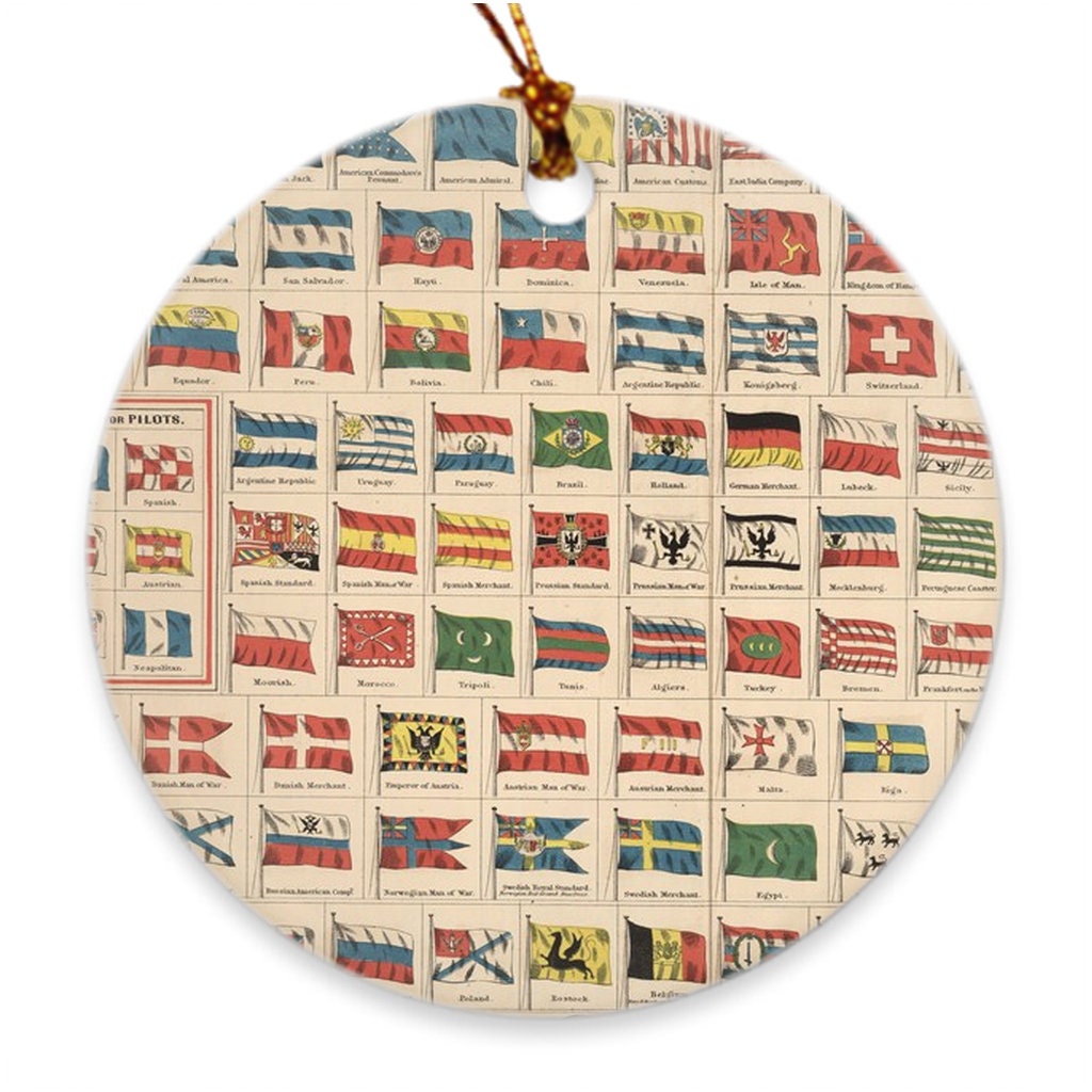 Old Flags of the World Illustration 1863 Vintage National - Etsy