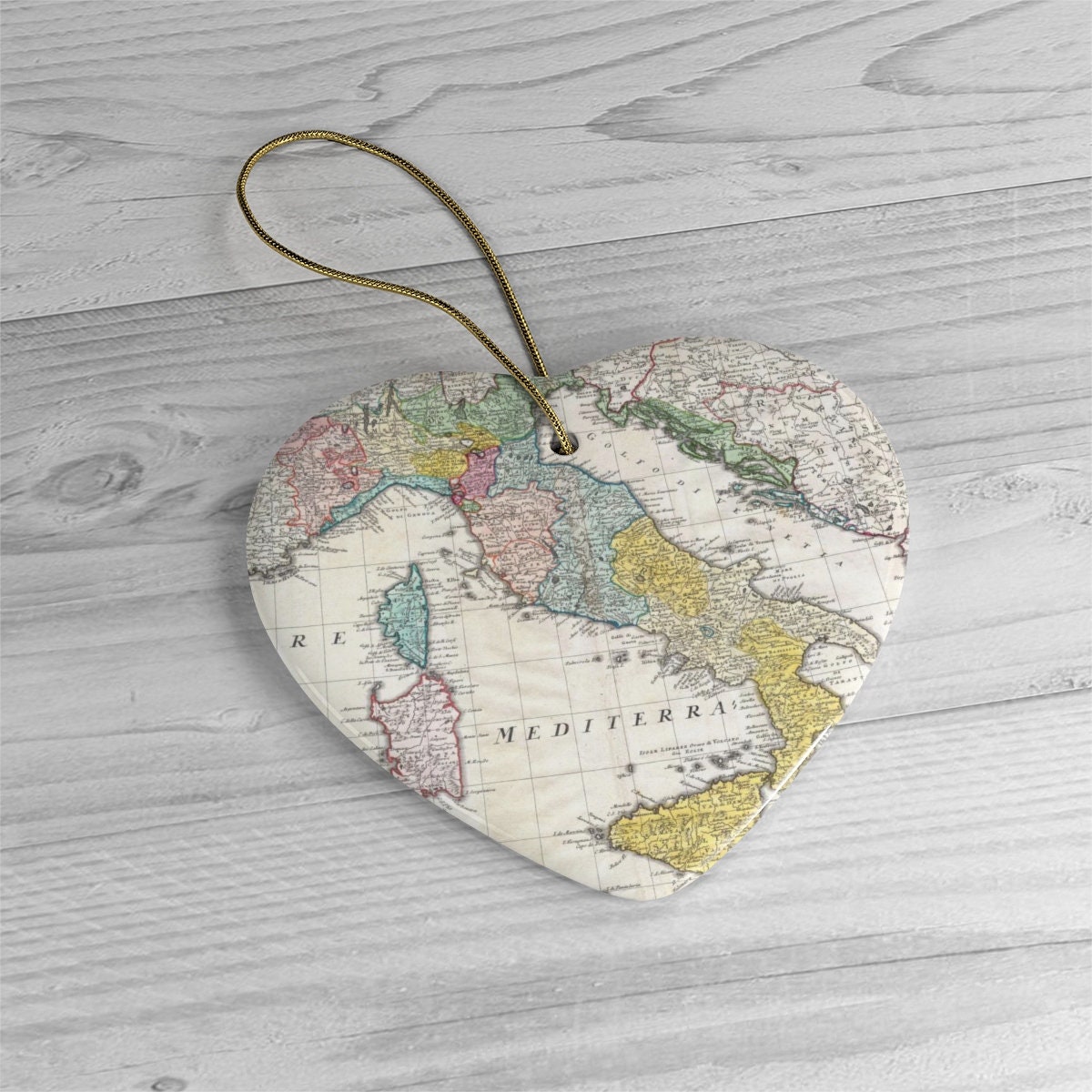 Vintage Italy Map 1742 Historical Italian Geography - Etsy