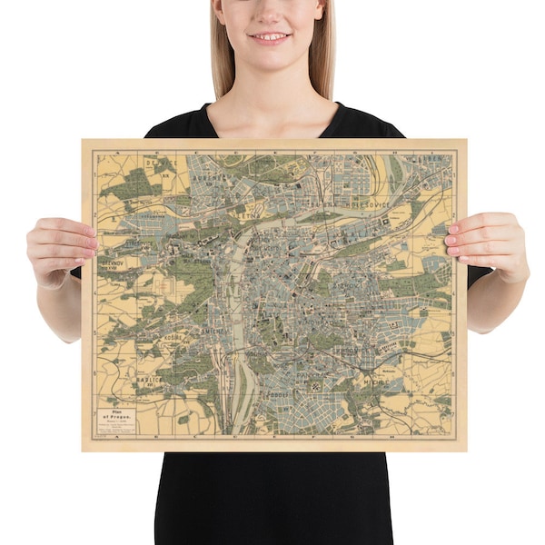 Prague Map Print - Etsy