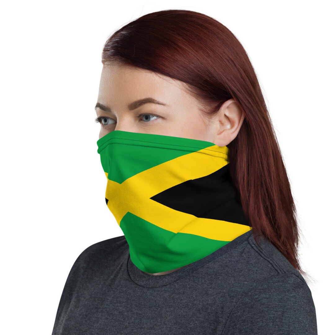 Jamaica Flag Face Mask - Rasta Pride & Ancestry Neck Gaiter - Etsy