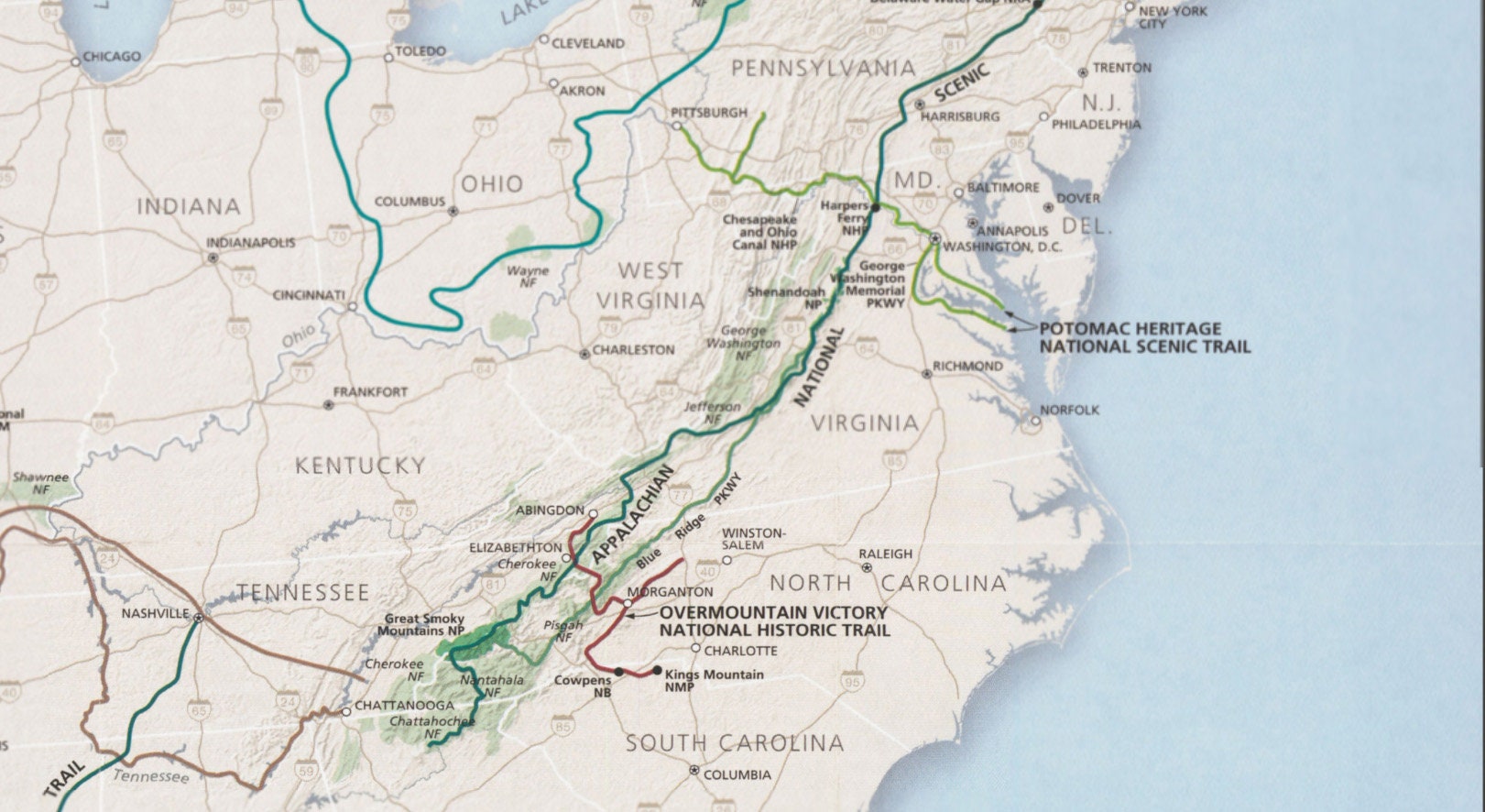 US National Trails System Map 2004 United States Scenic - Etsy