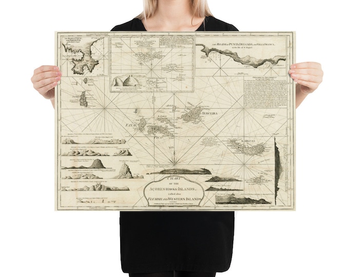 Old Pacific Ocean Map 1924 Vintage Nautical & Maritime Chart - Etsy