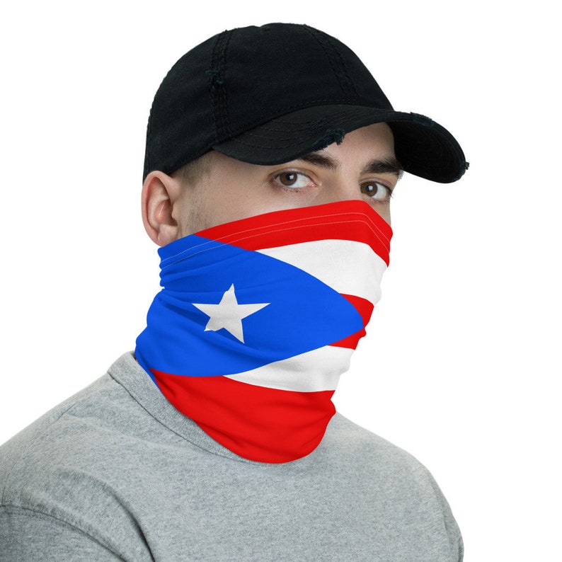 Puerto Rico Flag Face Mask Island of Enchantment Neck Gaiter - Etsy