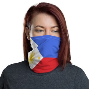 Philippines Flag Face Mask - Filipino Ancestry & Pride Neck Gaiter - Etsy