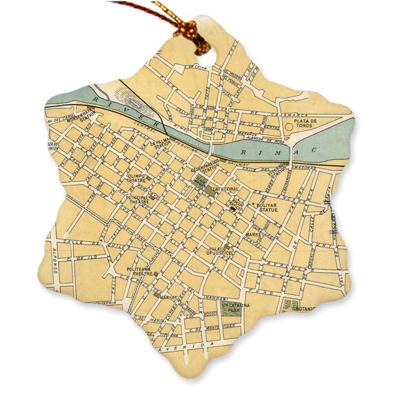 Old Lima Peru Map 1910 Vintage Peruvian Capital City Atlas | Etsy