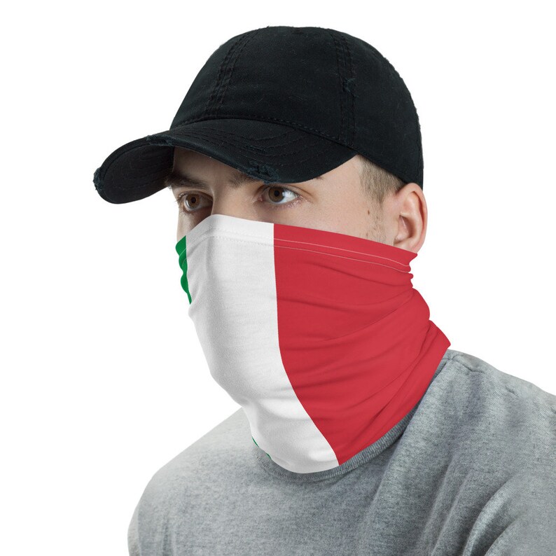 Italy Flag Face Mask - Italian Pride and Heritage Neck Gaiter - Etsy