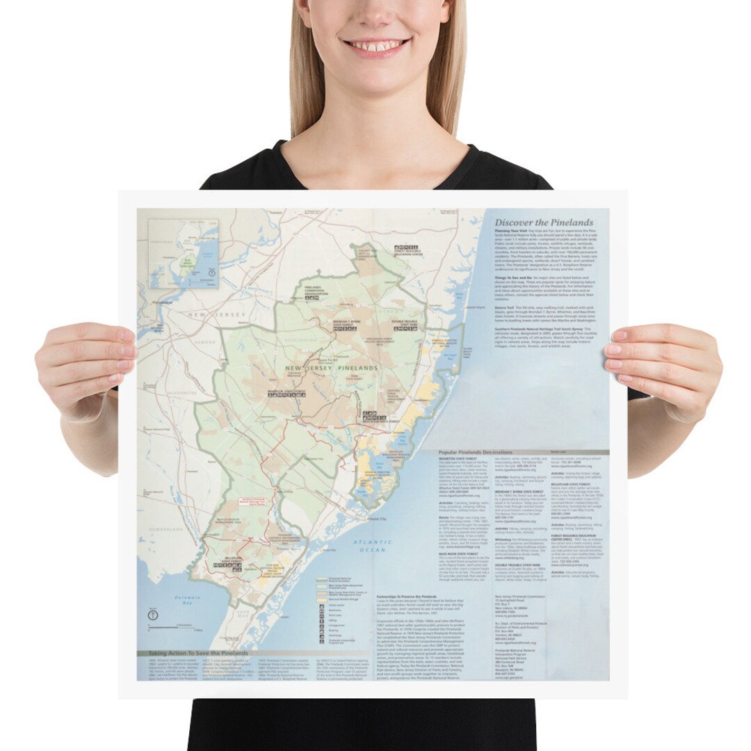Pineland National Reserve Map (2008) New Jersey Pine Barrens Atlas ...