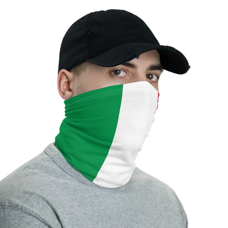 Italy Flag Face Mask - Italian Pride and Heritage Neck Gaiter - Etsy