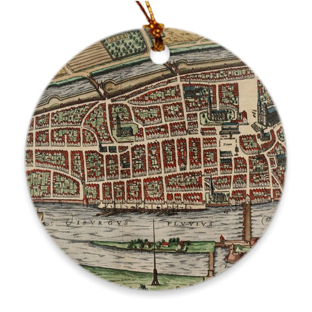 Old Bremen Germany Map (1598) Vintage Breem City Atlas Ornaments - Etsy