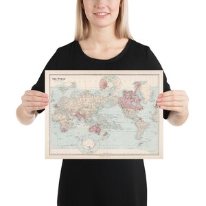 Old British Empire World Map (1887) Vintage Colonial England Atlas ...