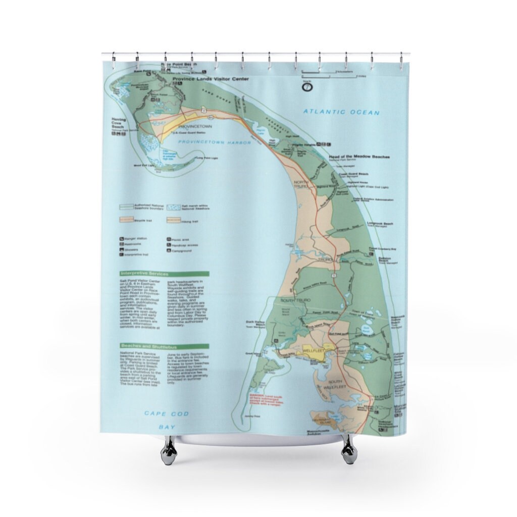 Cape Cod National Seashore Map 1997 Massachusetts Beaches | Etsy