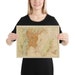 Old Cairo Egypt Map (1920) Vintage Egyptian Capital City Atlas Poster ...