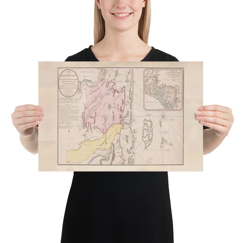 Old Belize Map 1786 Vintage Central America Country Atlas - Etsy