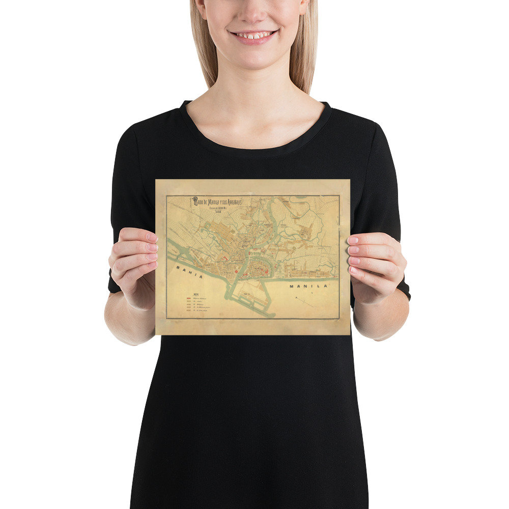 Old Manila Philippines Map (1898) Vintage Capital City & Street Atlas ...