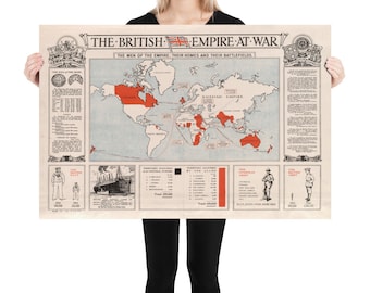 British Empire the Commonwealth Map 1937 Print Poster - Etsy