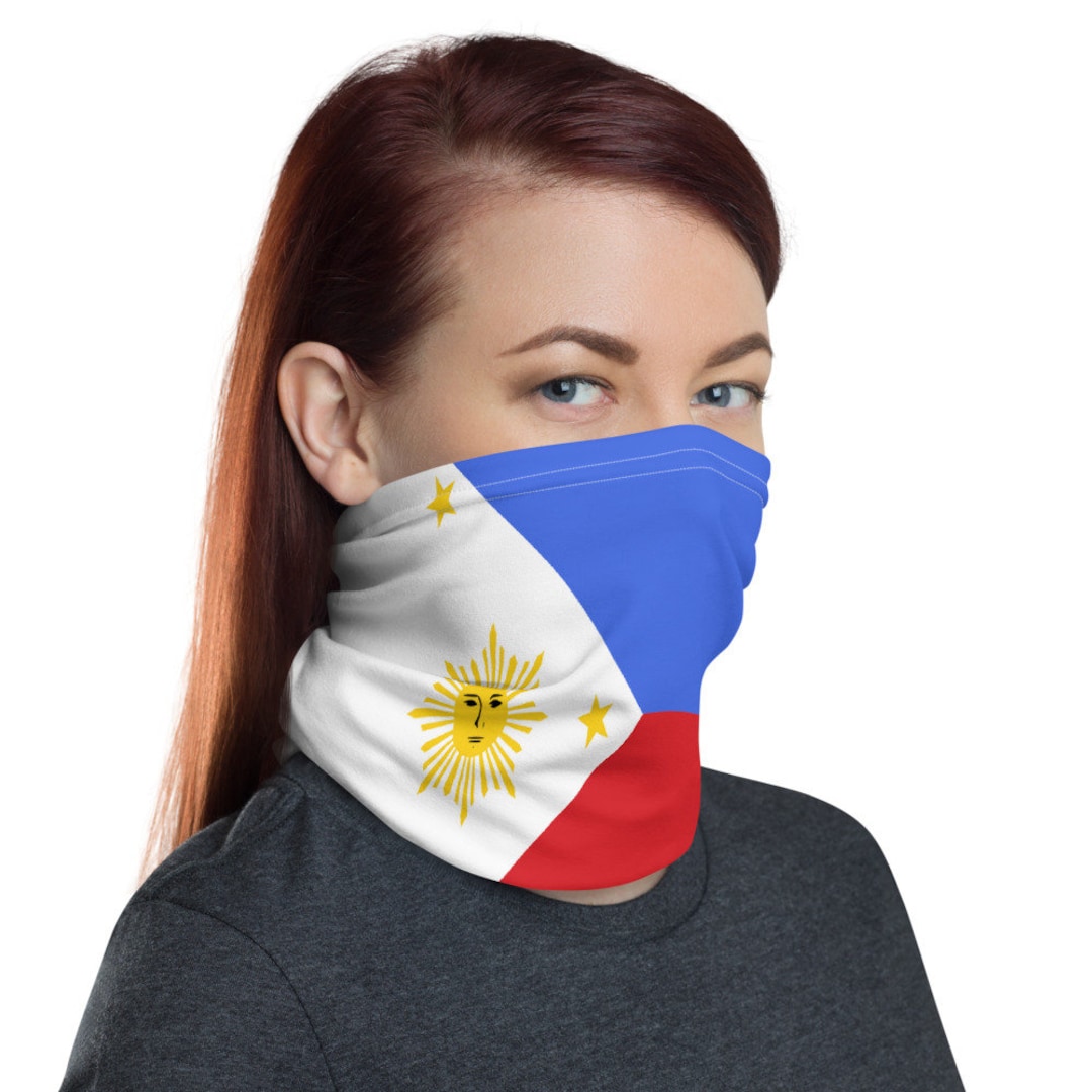 Philippines Flag Face Mask - Filipino Ancestry & Pride Neck Gaiter - Etsy