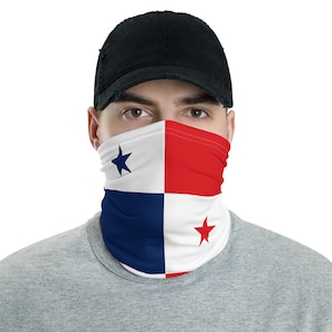 Panama Flag Face Mask - Panamanian Pride & Ancestry Neck Gaiter - Etsy