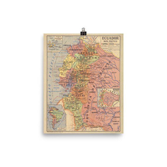 Map Of Ecuador With Equator