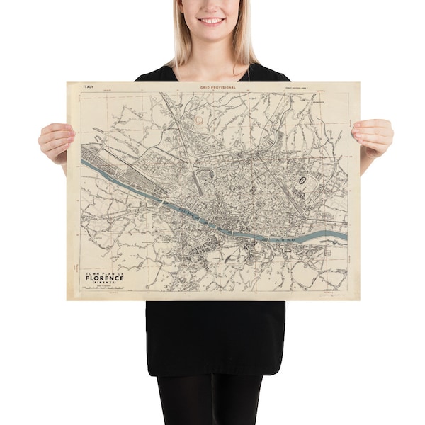Old Map of Florence Italy - Etsy