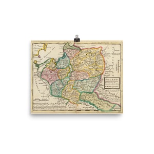 Old Poland Map (1736) Vintage Polish Geography and Atlas Poster - Etsy
