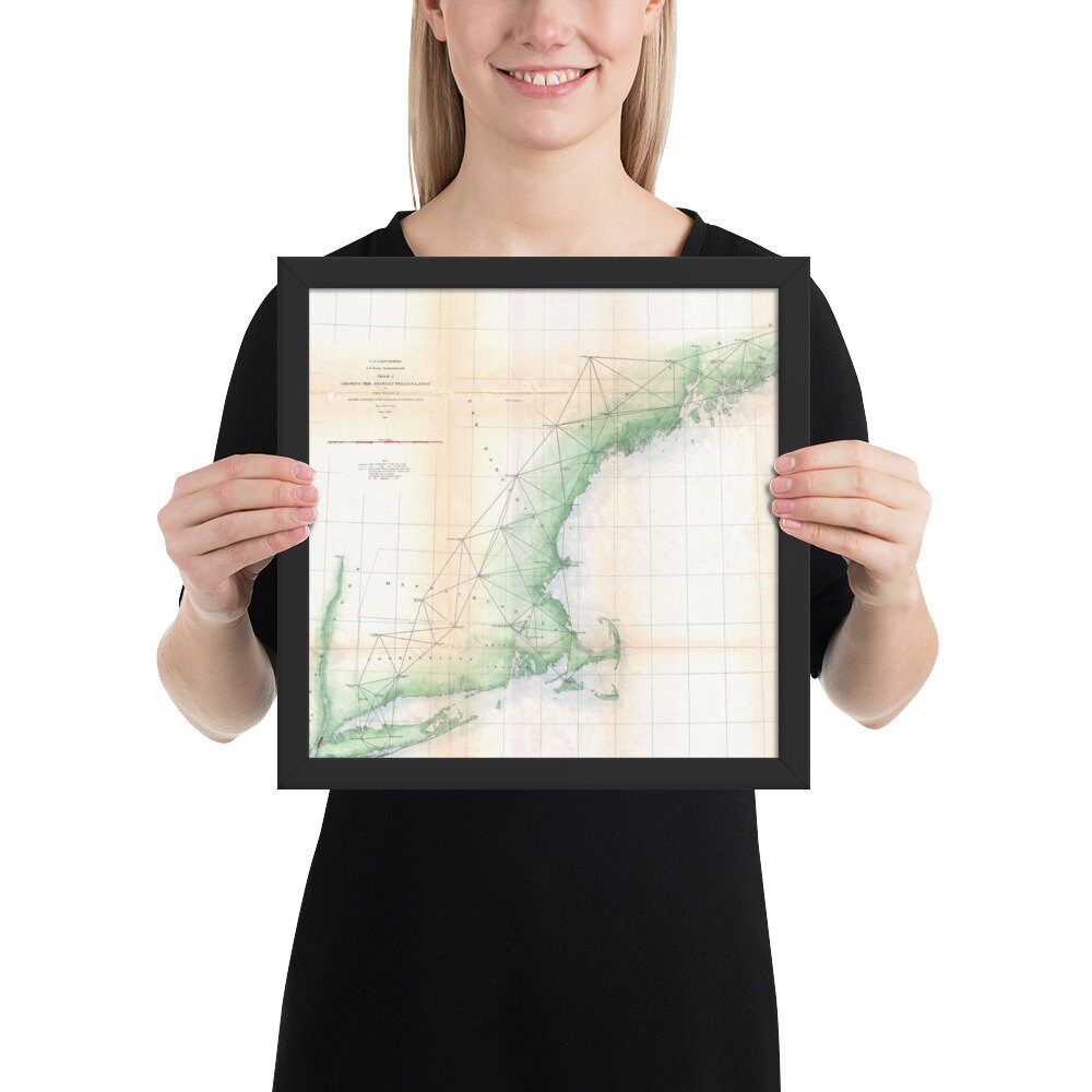 Old New England Coast Map 1864 Vintage New Englander | Etsy