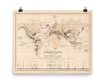 Old World Copper Mining Map 1907 Vintage Global Cu Metal - Etsy