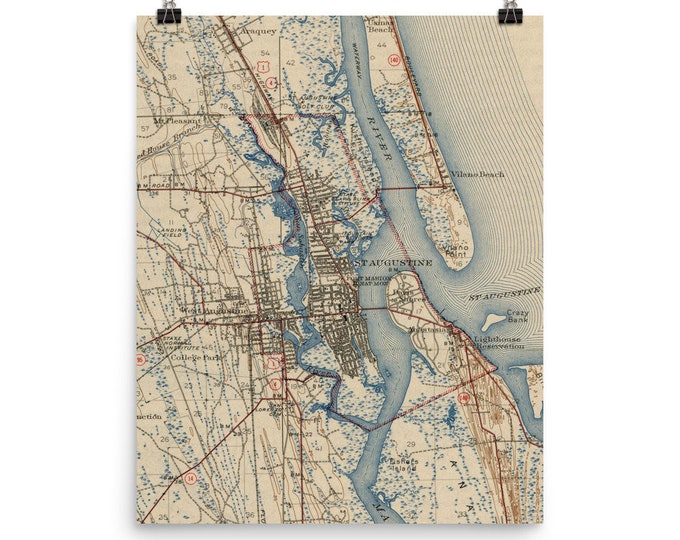 Vintage Mobile Bay Map 1856 Old Alabama Coastal Maritime - Etsy