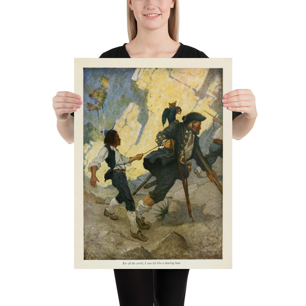 Old Long John Silver the Pirate Illustration 1911 Vintage - Etsy