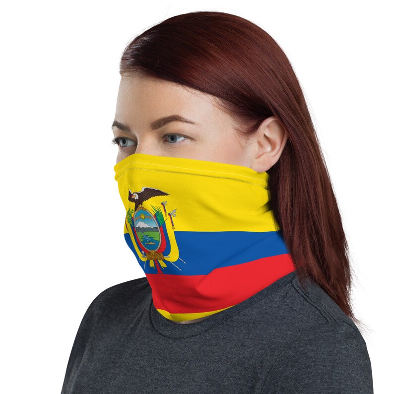 Ecuador Flag Face Mask Ecuadorian Pride & Ancestry Neck | Etsy