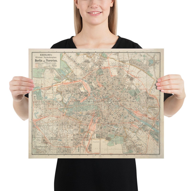 Historic Map Berlin - Etsy