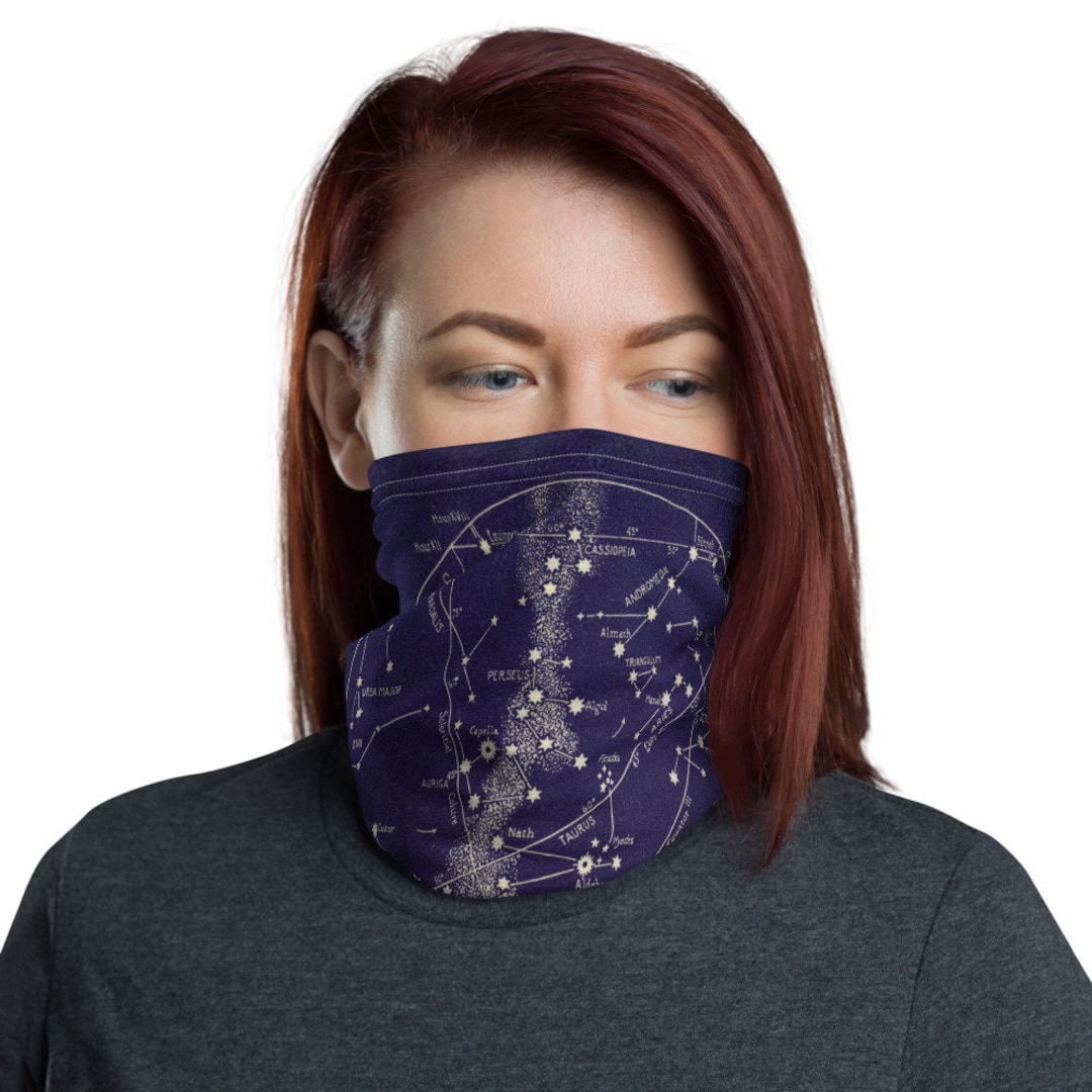 Star Map Face Mask - Space & Constellation Chart Neck Gaiter - Etsy