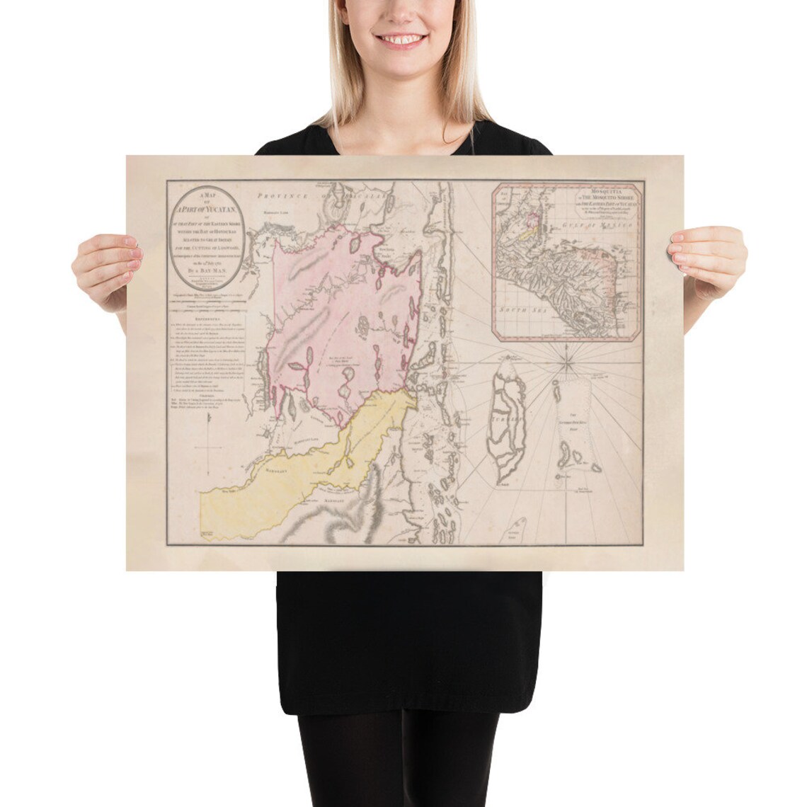 Old Belize Map 1786 Vintage Central America Country Atlas - Etsy