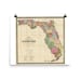 Vintage Florida Map (1870) FL Counties Atlas Poster - Etsy