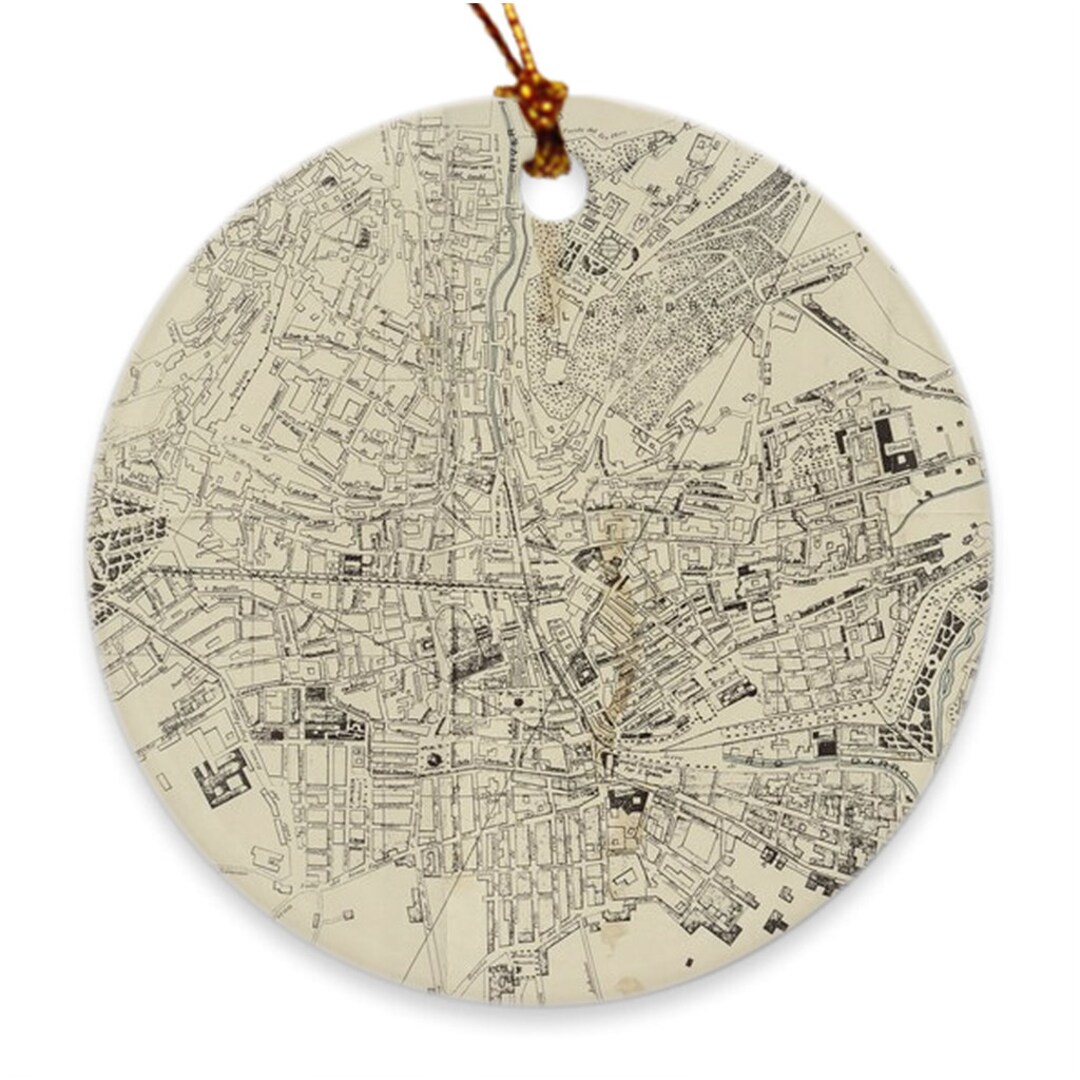 Old Granada Spain Map (1943) Vintage Andalusia City Atlas Ornaments - Etsy