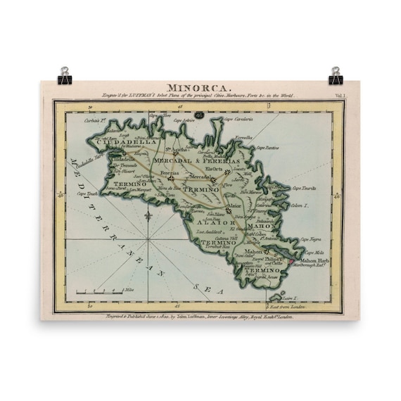 Menorca Spain Map