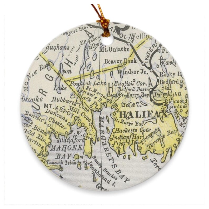 Custom Map Ornament - Round 2 Sided - Etsy