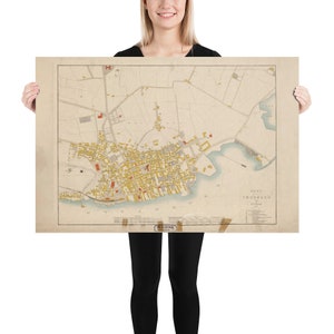 Old Tonsberg Norway Map (1883) Vintage Tunsberg City & Street Atlas ...