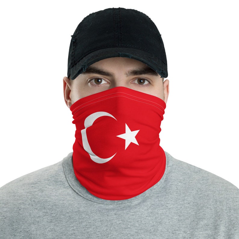 Turkey Flag Face Mask - Turkish Pride Neck Gaiter - Etsy