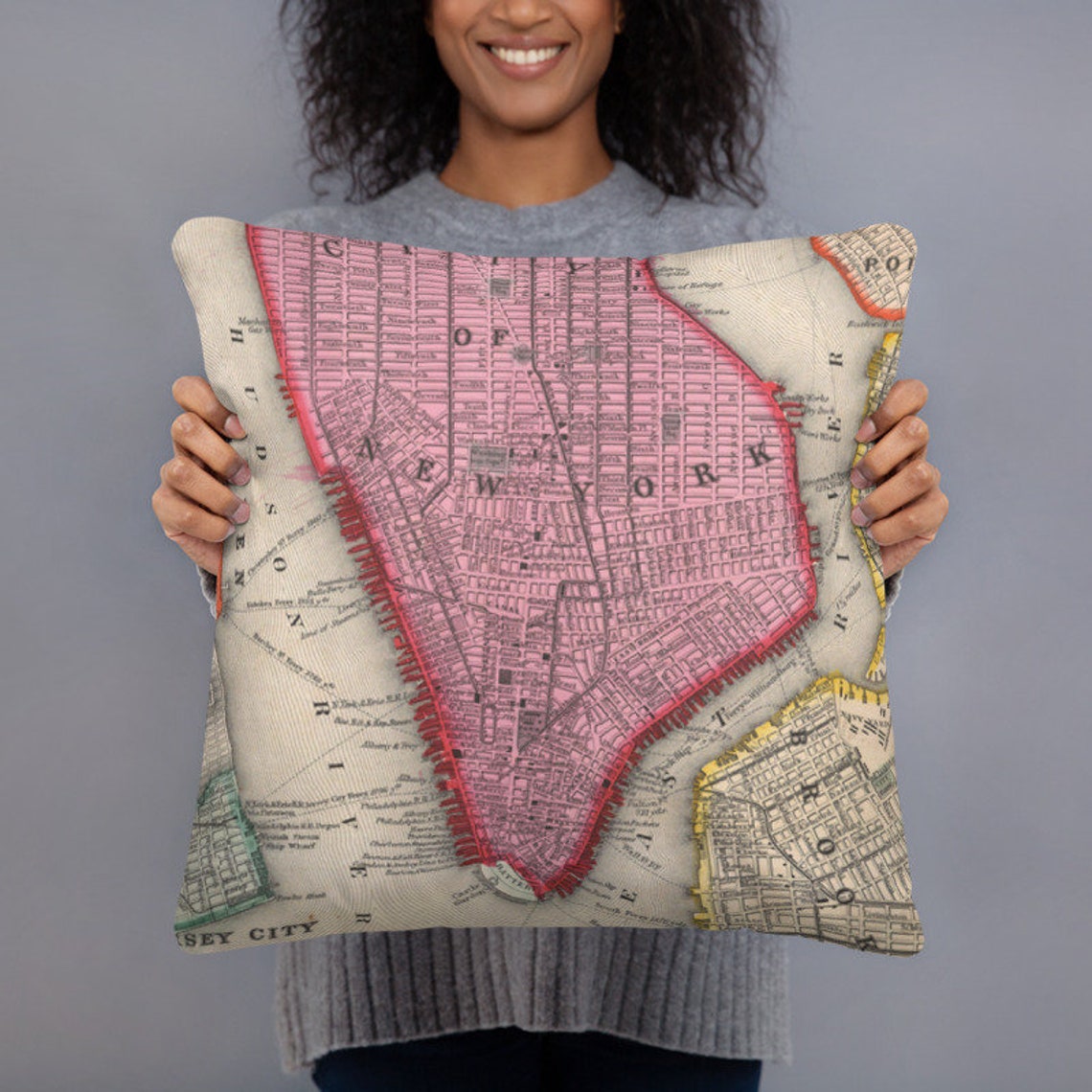 Custom Map Pillow - Personalized Home Decor Couch Throw Pillow - Etsy