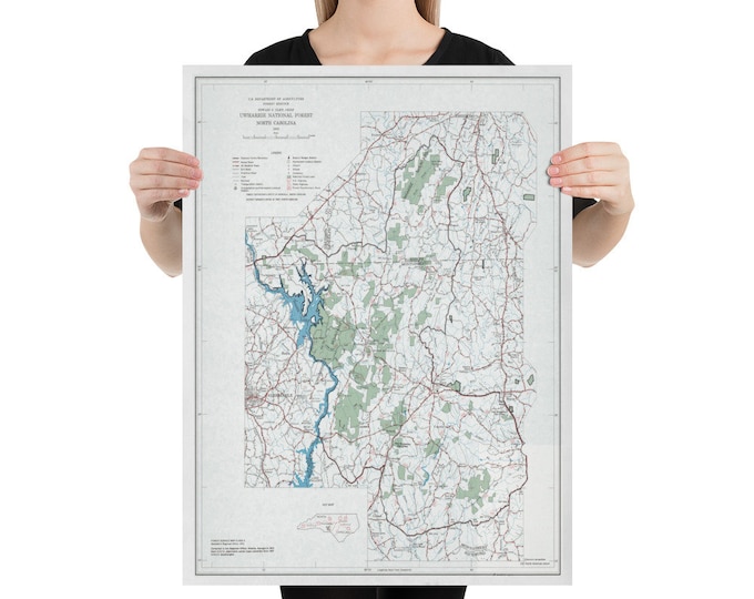 Angelina National Forest Map 1974 Vintage Texas Woodland - Etsy