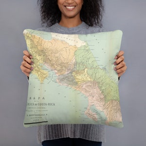 Old Costa Rica Map 1889 Vintage Latin America Country Atlas - Etsy