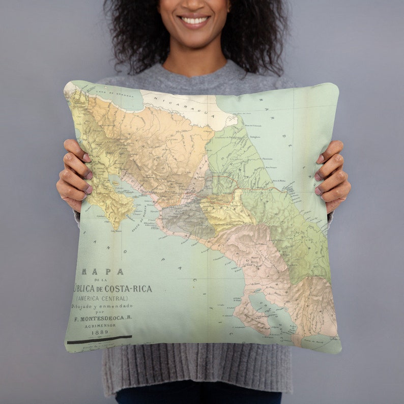 Old Costa Rica Map 1889 Vintage Latin America Country Atlas - Etsy